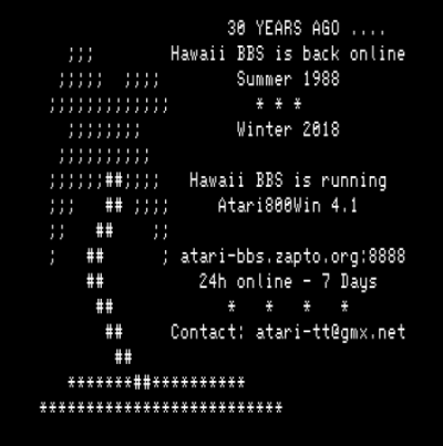 Hawaii BBS Atari 8 Bit – Telnet BBS Guide